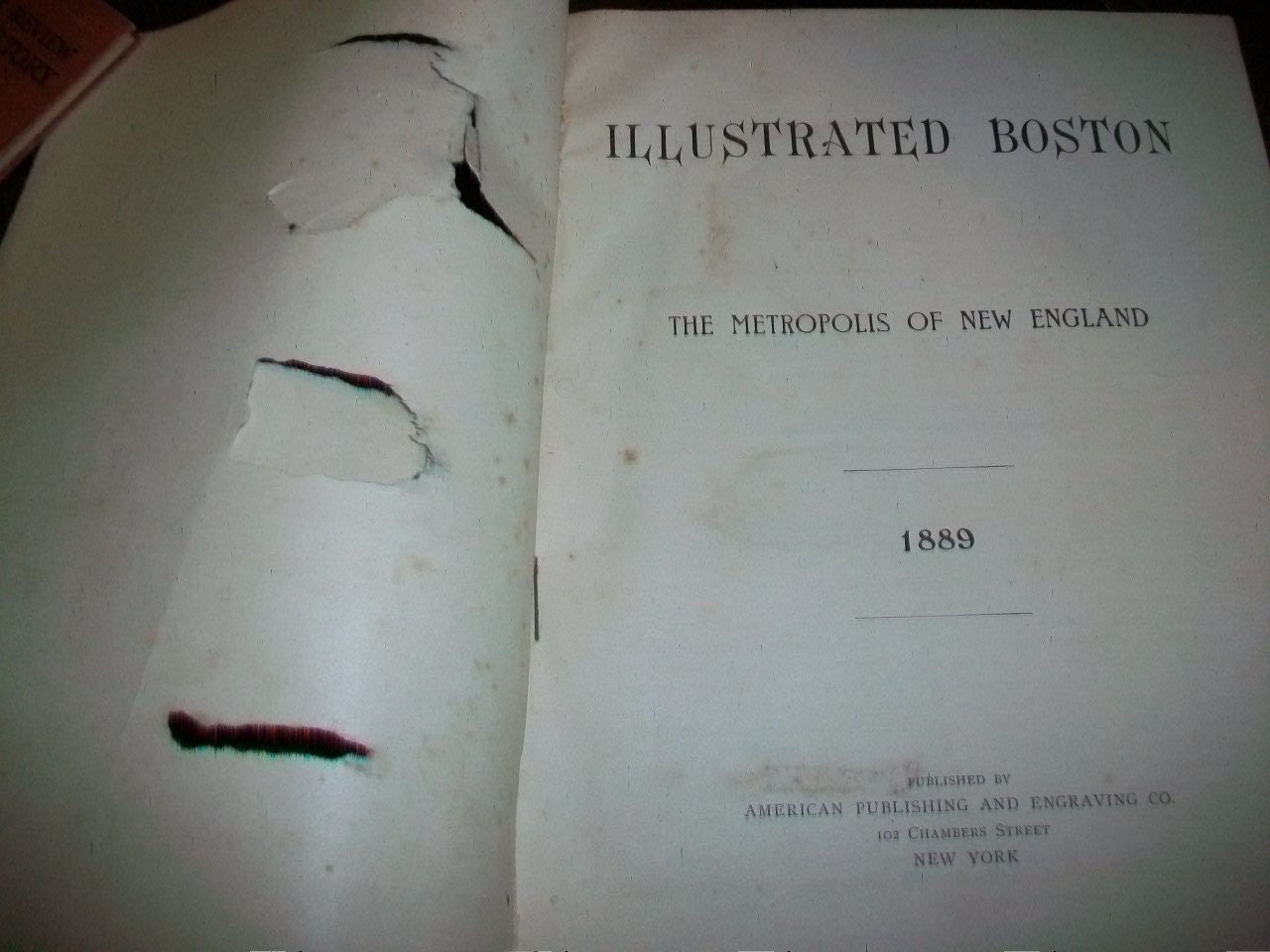Antique 1889 Book Illustrated Boston The Metropolis of New England