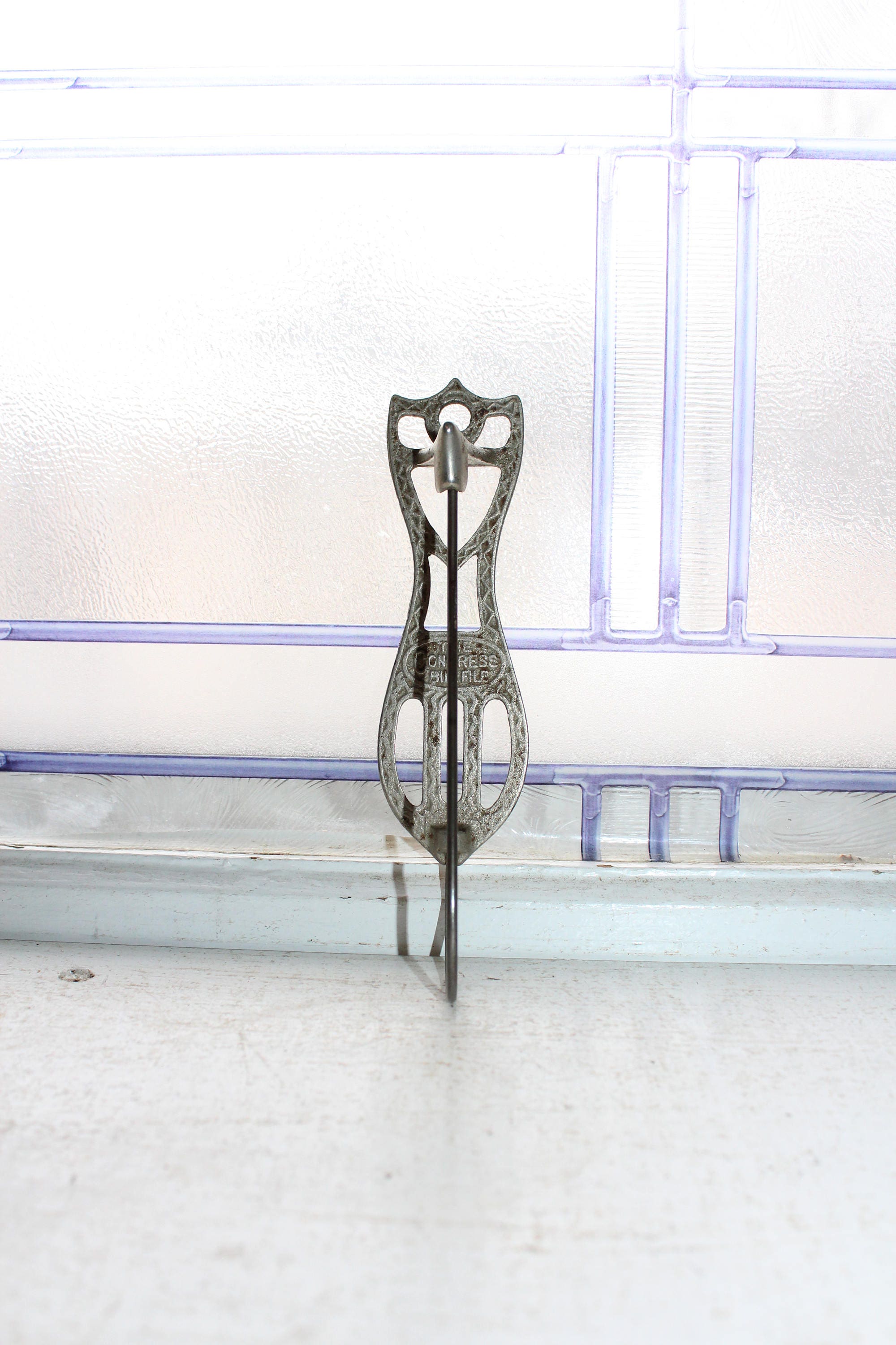 Antique Cast Iron Bill Hook Receipt Hook Congress Bill File