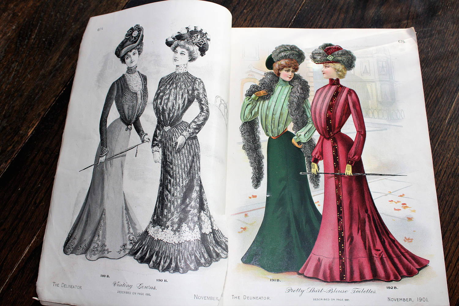 1901 Fashion Magazine The Delineator Antique Edwardian Styles