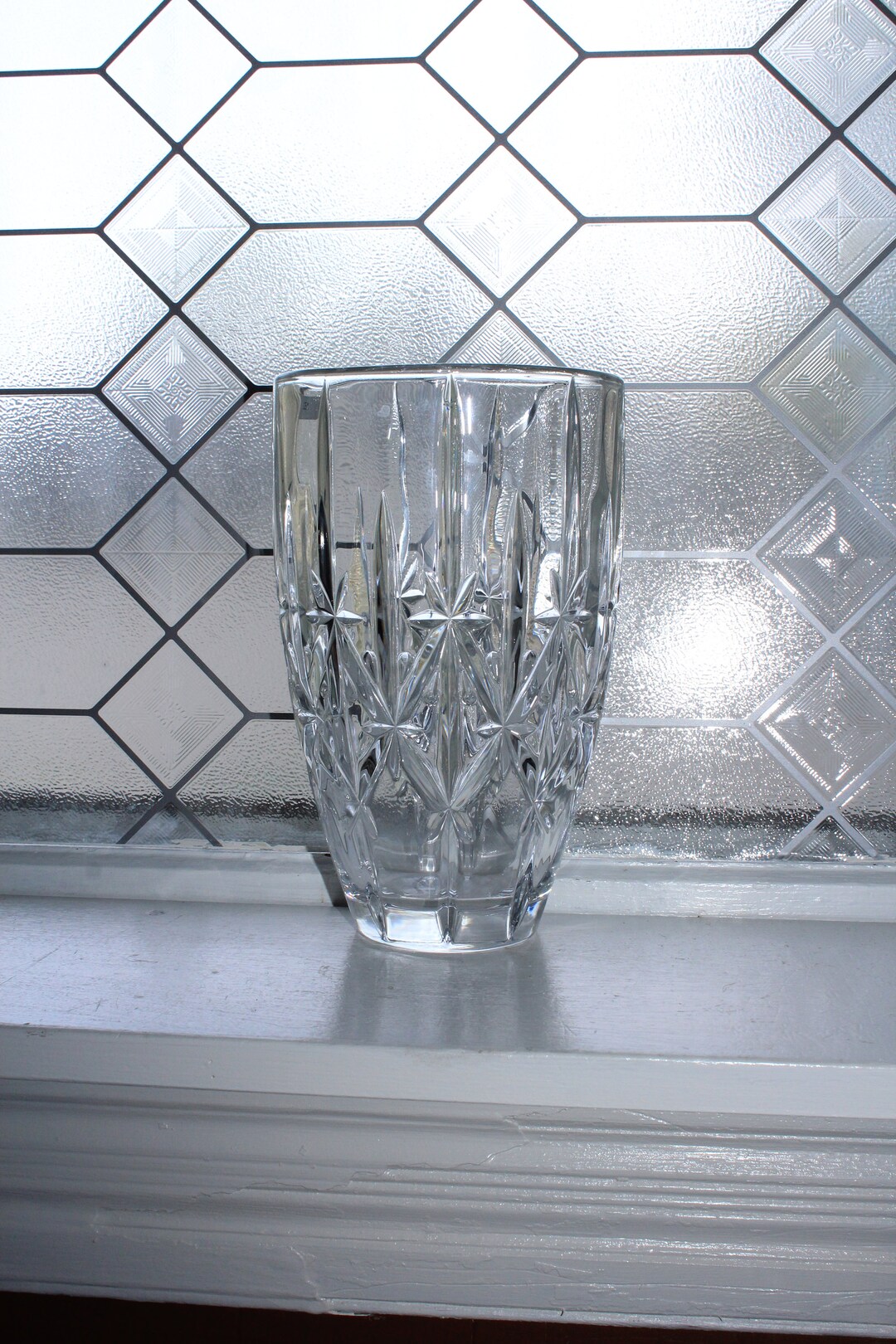 Large Waterford Crystal Sparkle Vase - Etsy