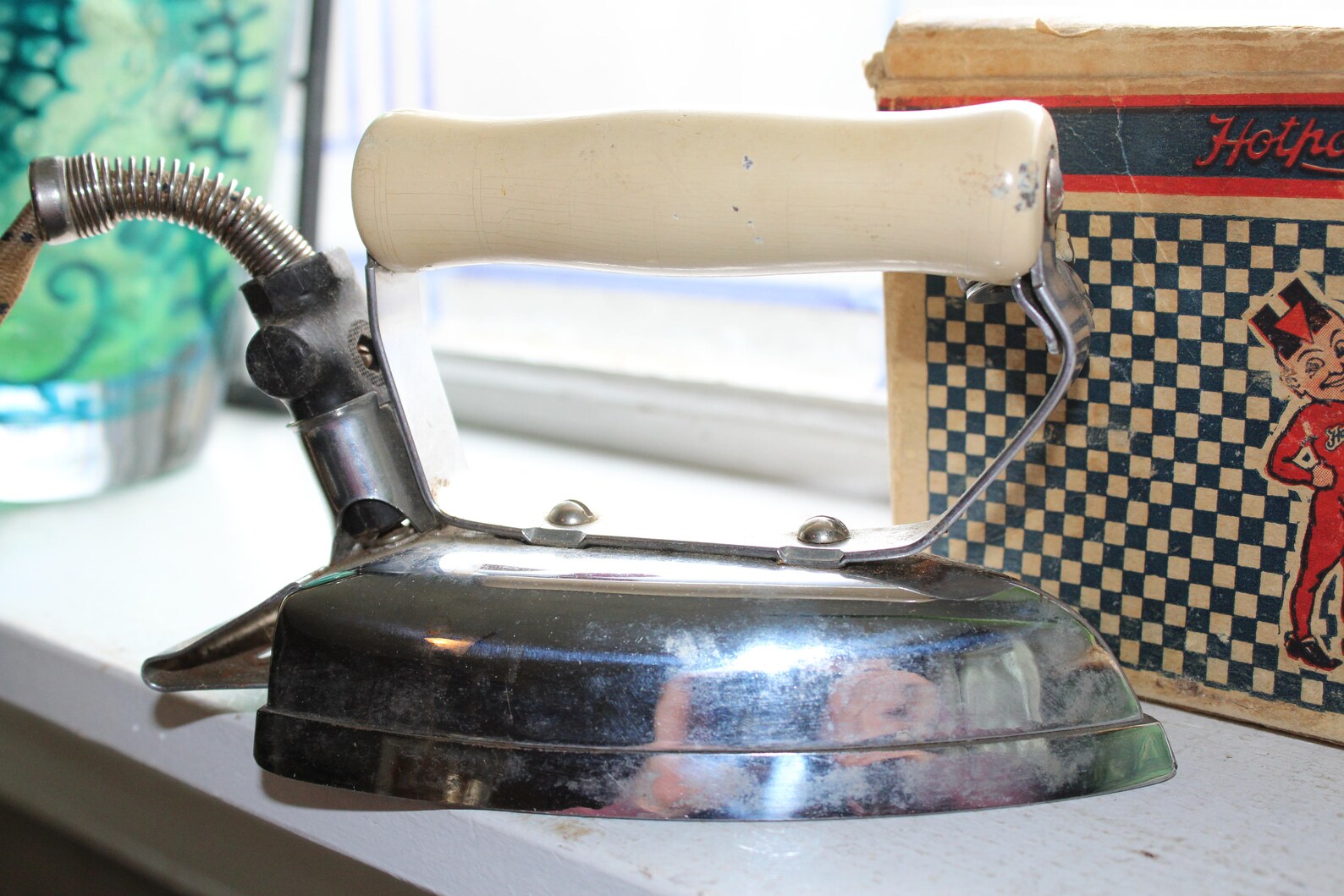 Antique Clothes Iron Hotpoint With Original Box Laundry Room - Etsy