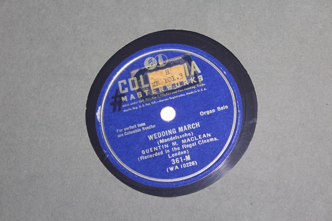 Vintage 78 Record Bridal March & Wedding March Quentin Maclean - Etsy