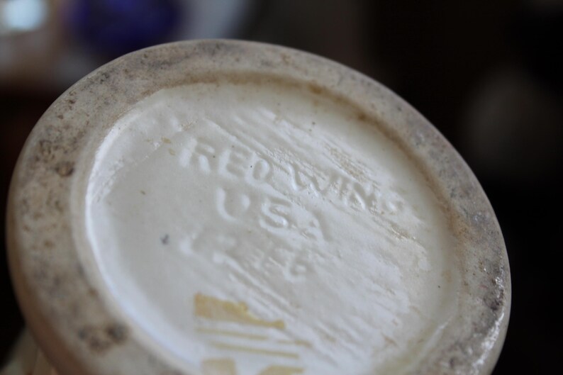 Mid Century Red Wing Pottery Vase 1950s 1216 Magnolia Line - Etsy