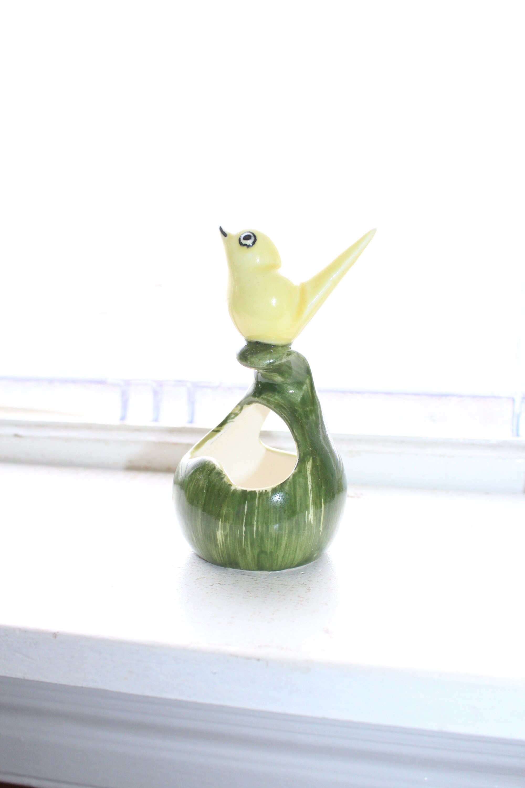 Vintage Pottery Yellow Bird Candy Dish