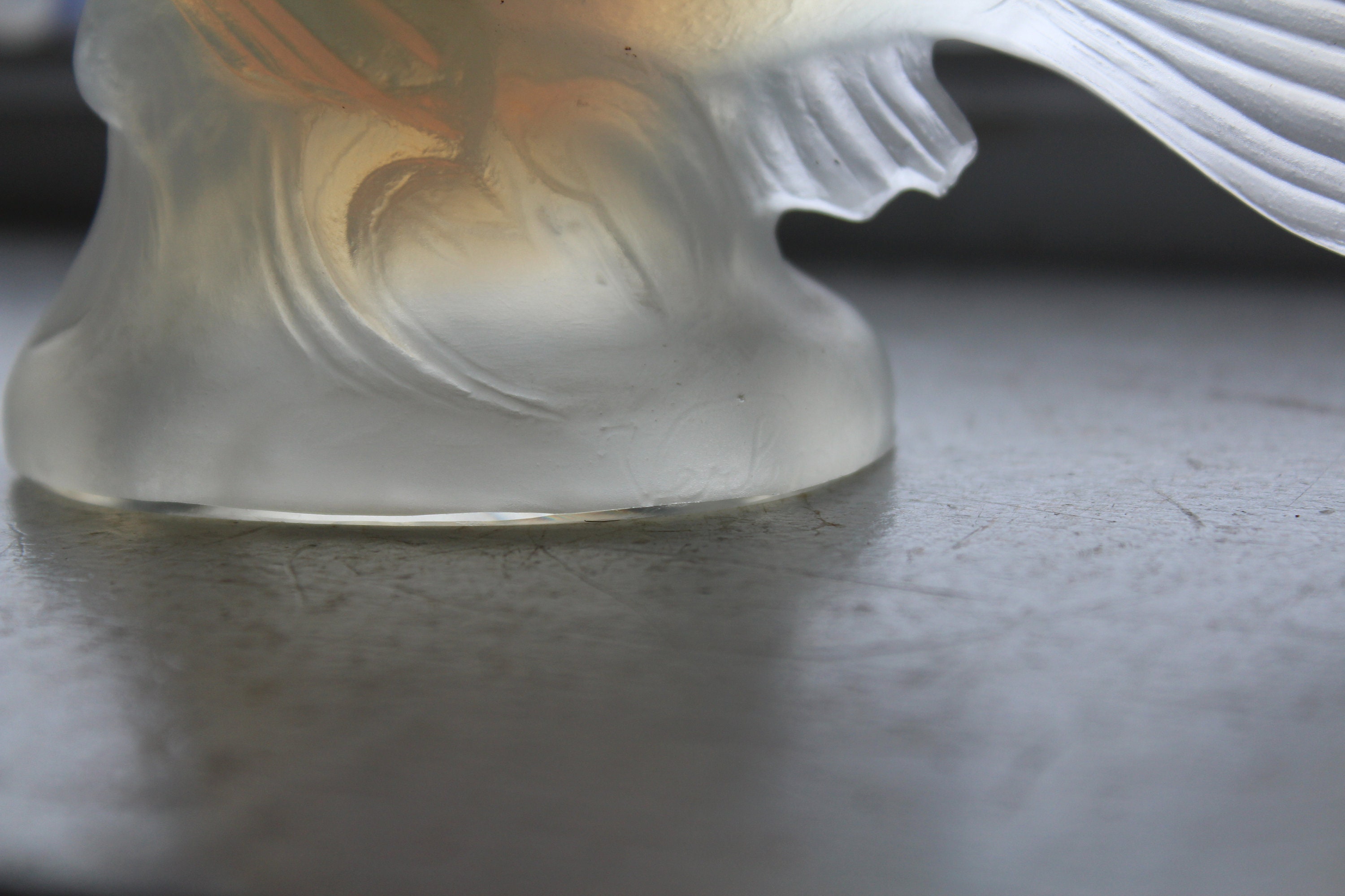 Vintage 1930s Verlys Opalescent Glass Perch Fish Figurine