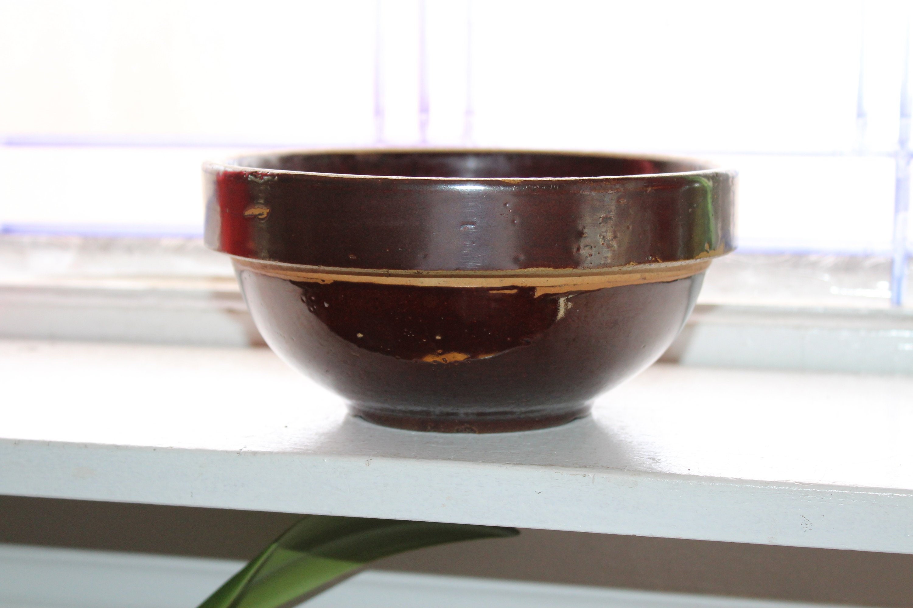 Red Wing Crock Bowl Brown Stoneware Mixing Bowl RWS Co
