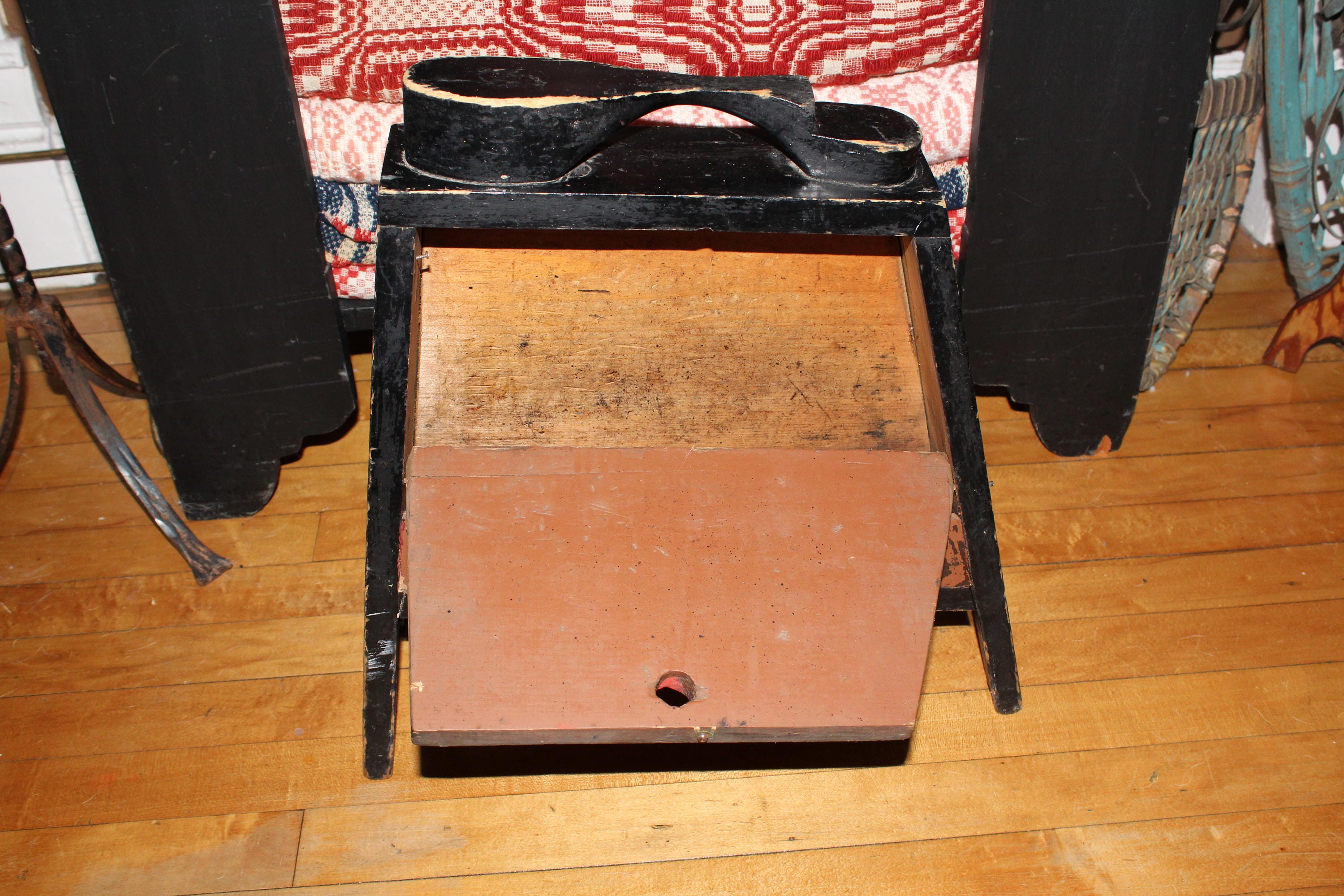 Unique Vintage Shoe Shine Stool Kit