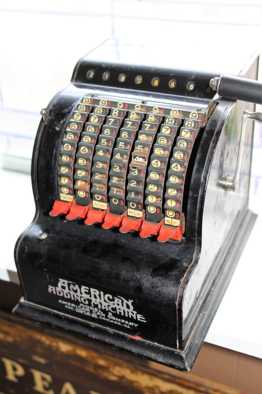American Adding Machine Model 5 1920s Black Office Decor Steampunk