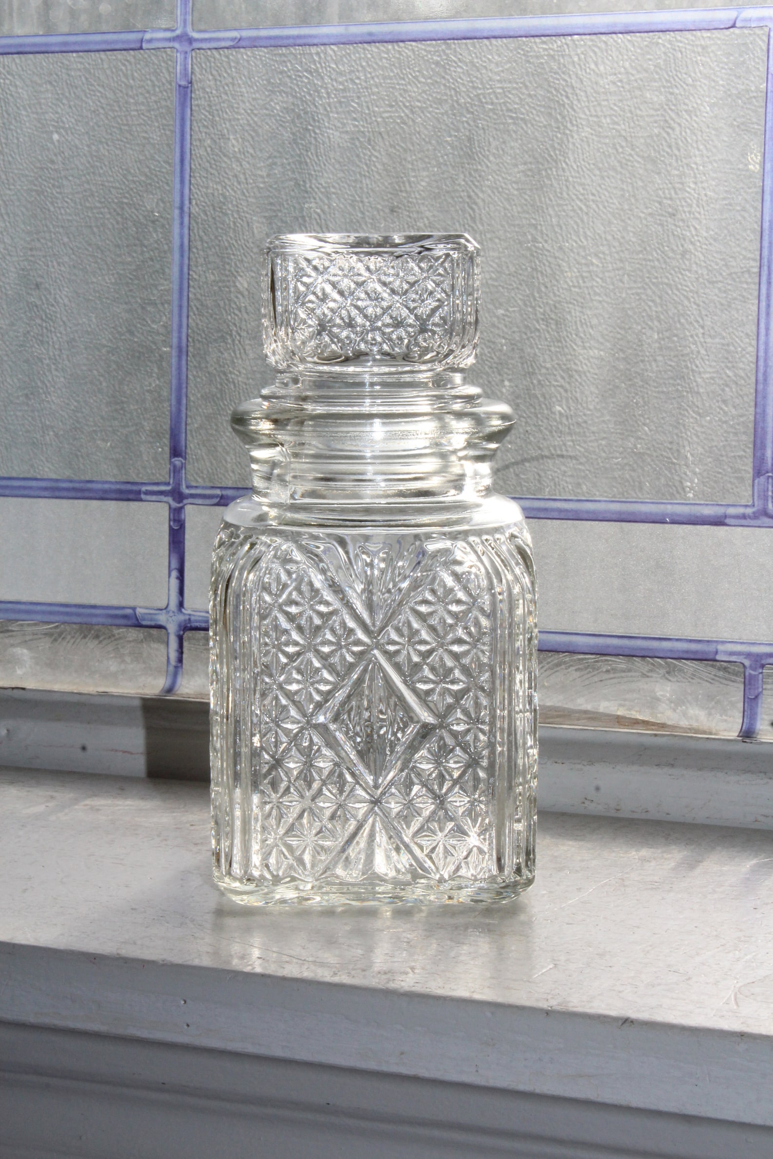 Vintage Decorative Pressed Glass Candy Jar - Etsy