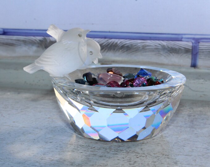 Swarovski Crystal Bird Bath With Original Box 10029 - Etsy