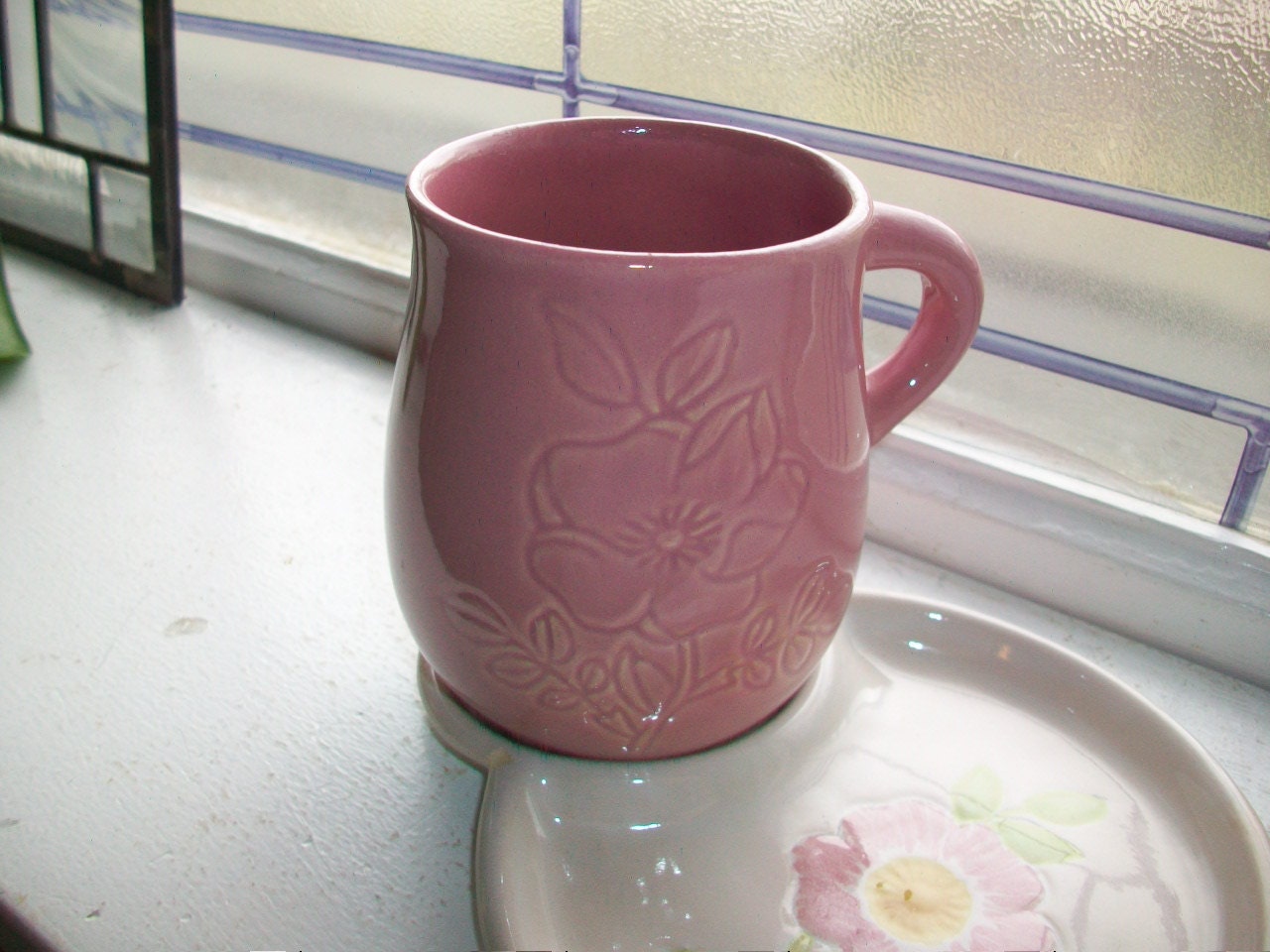 Rosemeade Pottery Mug and Plate Vintage 1950s North Dakota Pottery