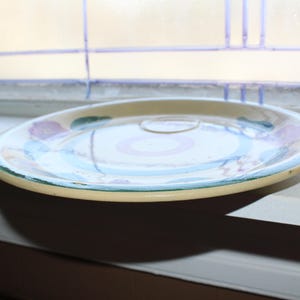 Watt Pottery Pansy Bullseye Snack Plate With Cup Ring Vintage 1950s - Etsy