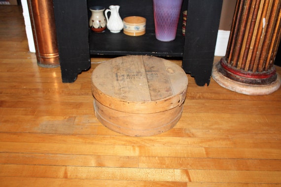 Antique Wood Cheese Box Large Round Storage W/ Lid - Etsy