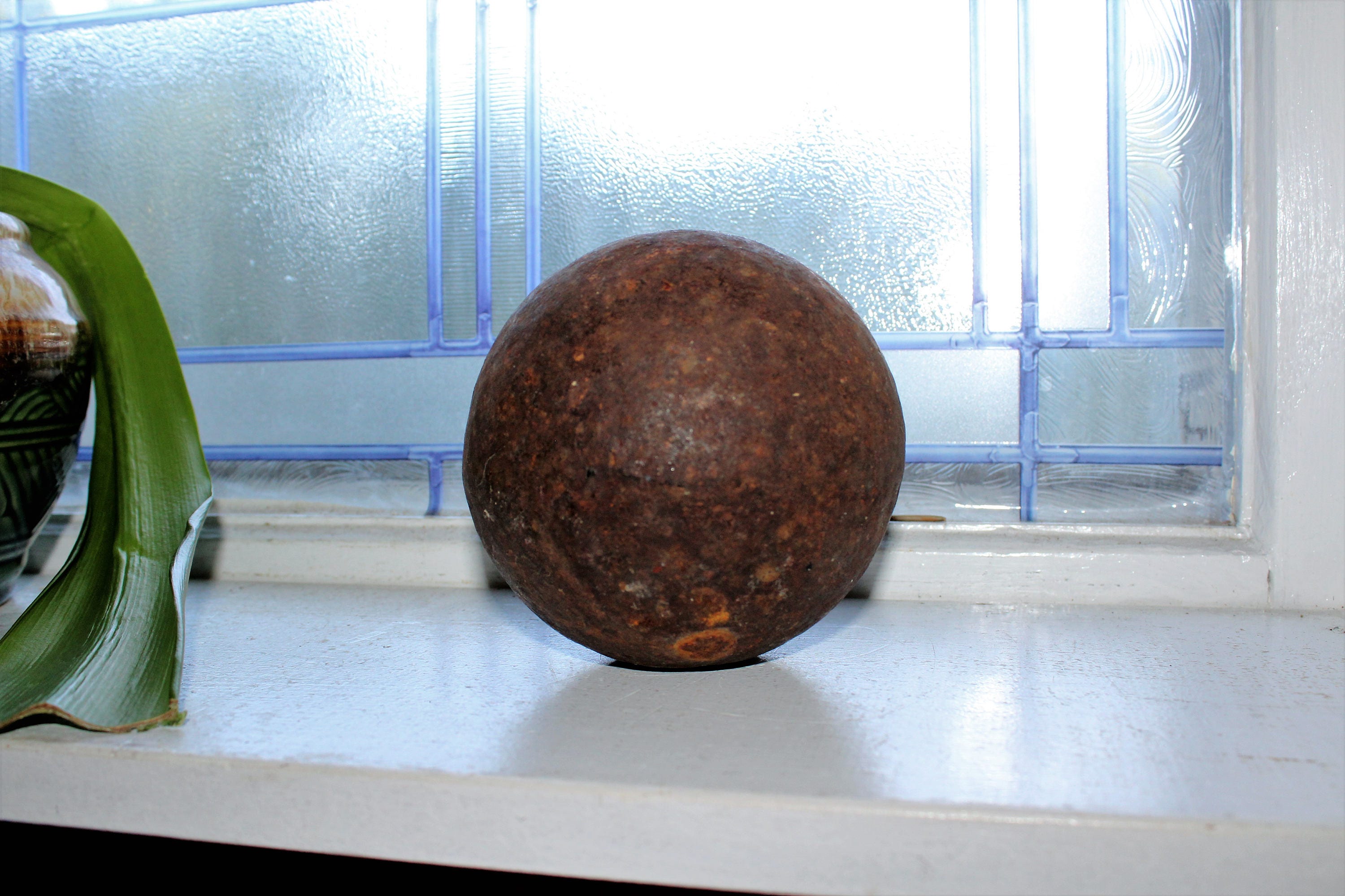 Antique 12 Lb Shot Put Cast Iron Ball