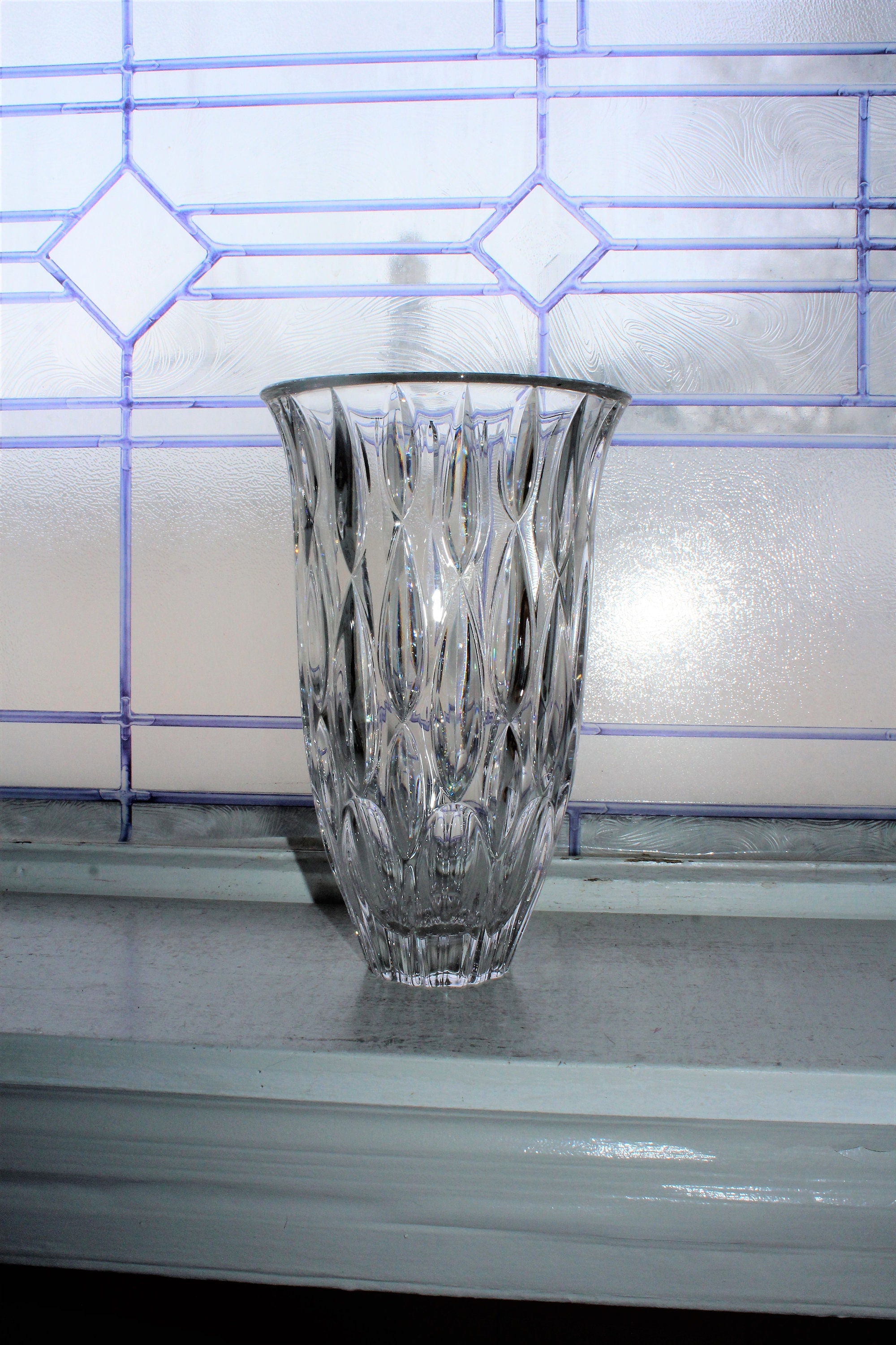 Large Waterford Crystal Rainfall Vase