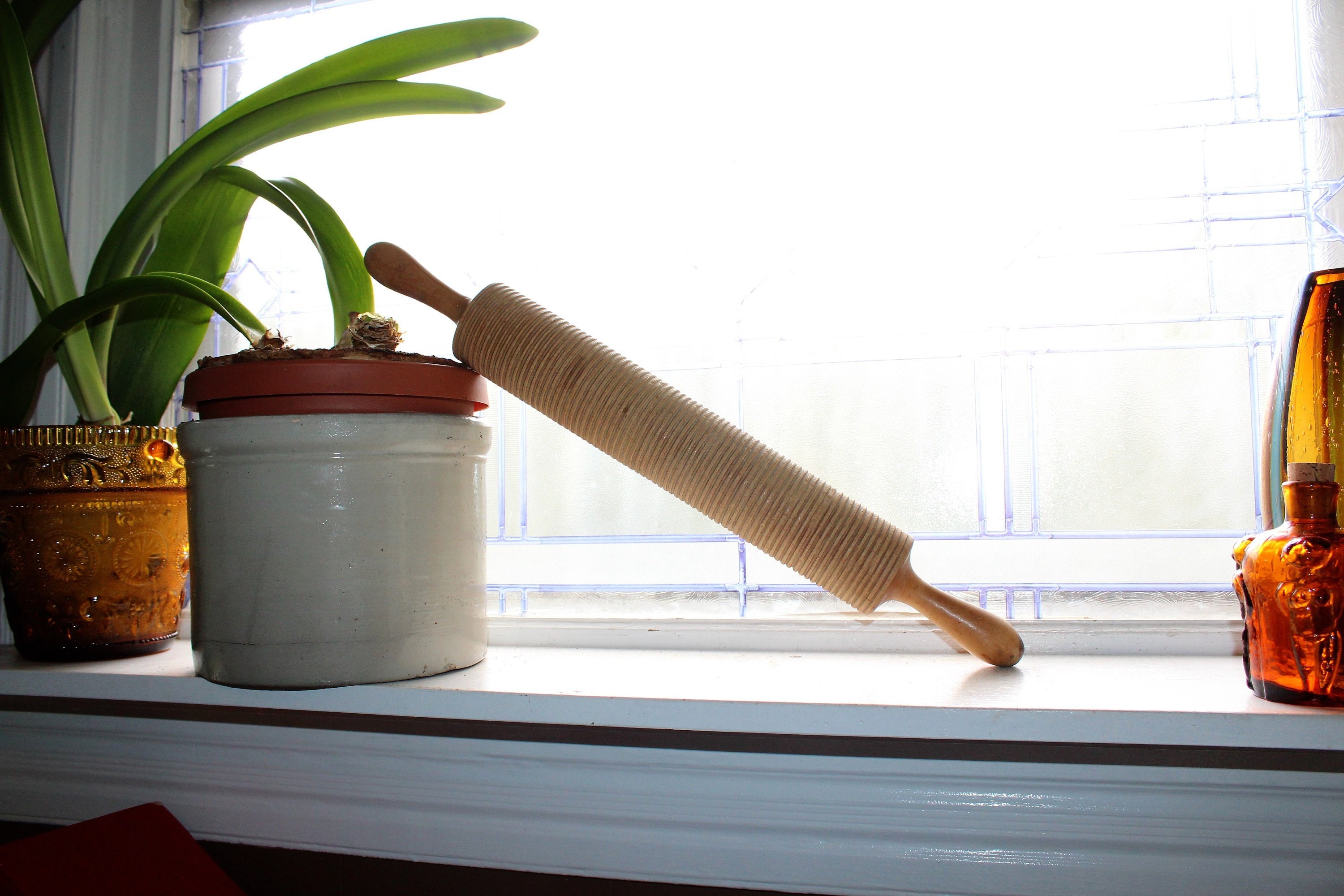 Large Antique Rolling Pin Short Bread Lefse Norwegian Scandinavian