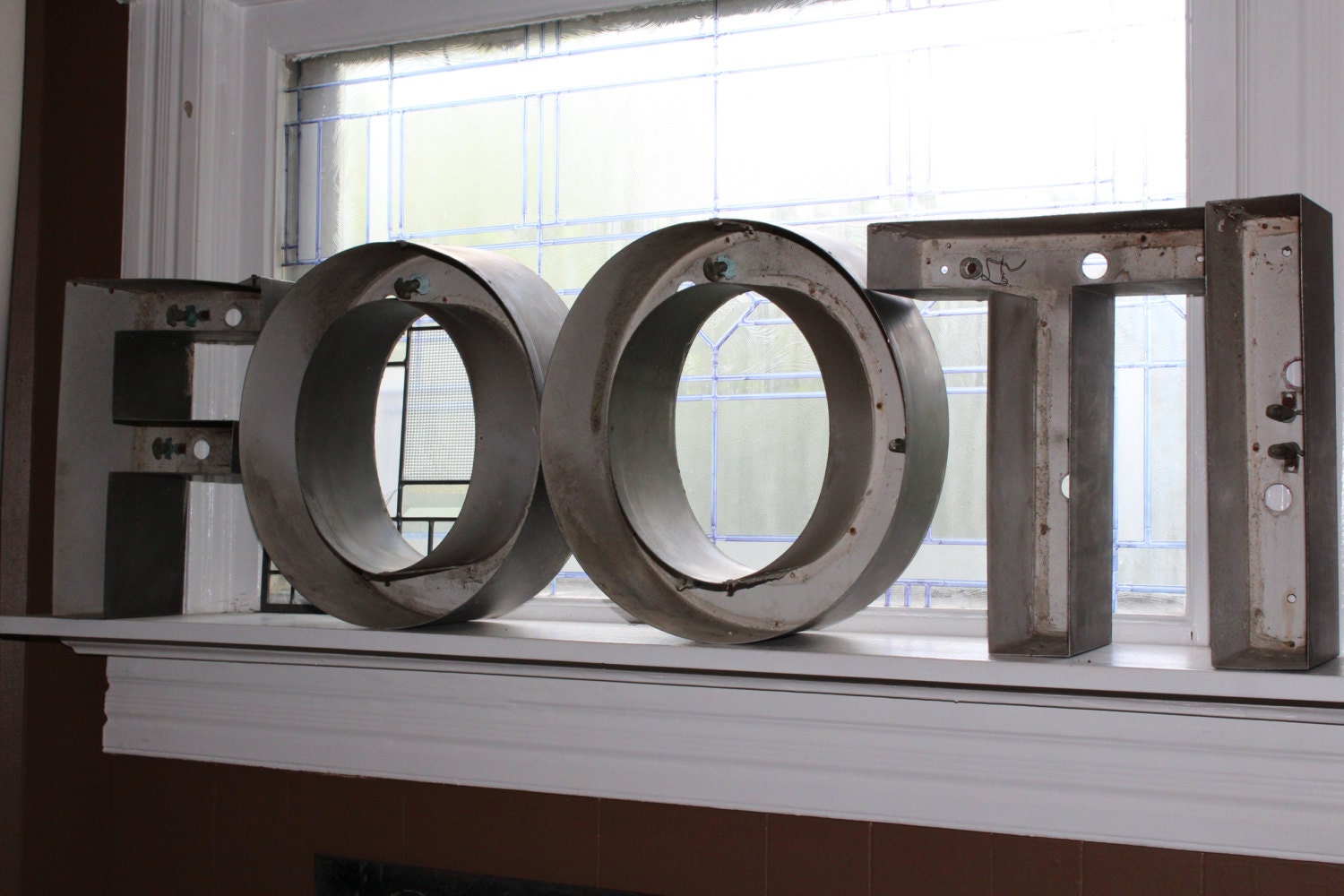 Large Industrial Reclaimed Sign Letter F