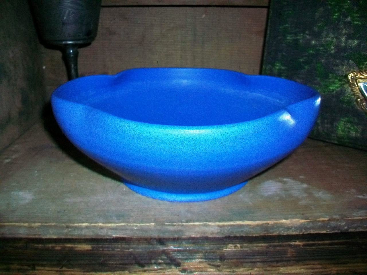 Rosemeade Pottery Bowl Periwinkle Blue Vintage 1950s
