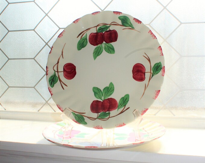 2 Blue Ridge Pottery Dinner Plates Autumn Apple Vintage 1940s - Etsy