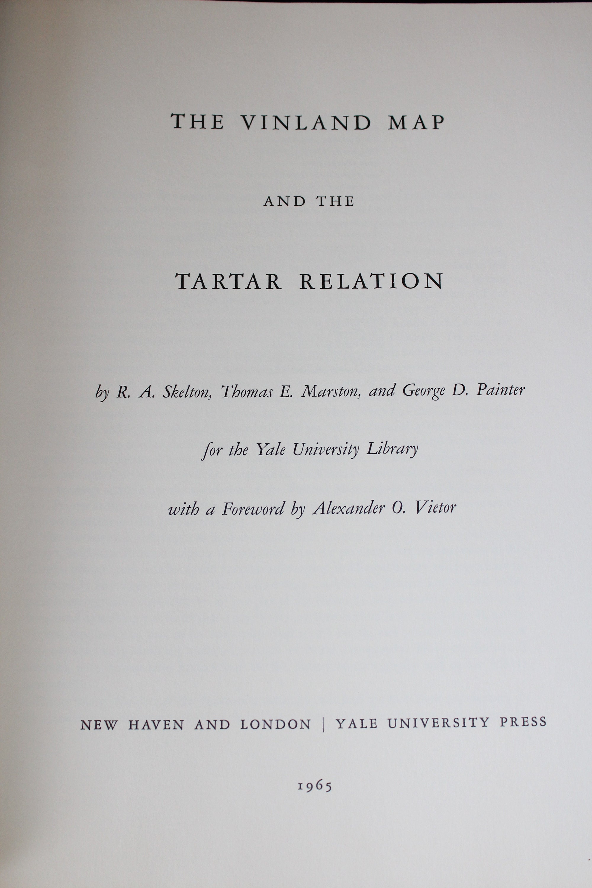Vintage Book Vinland Map and Tartar Relation 1965