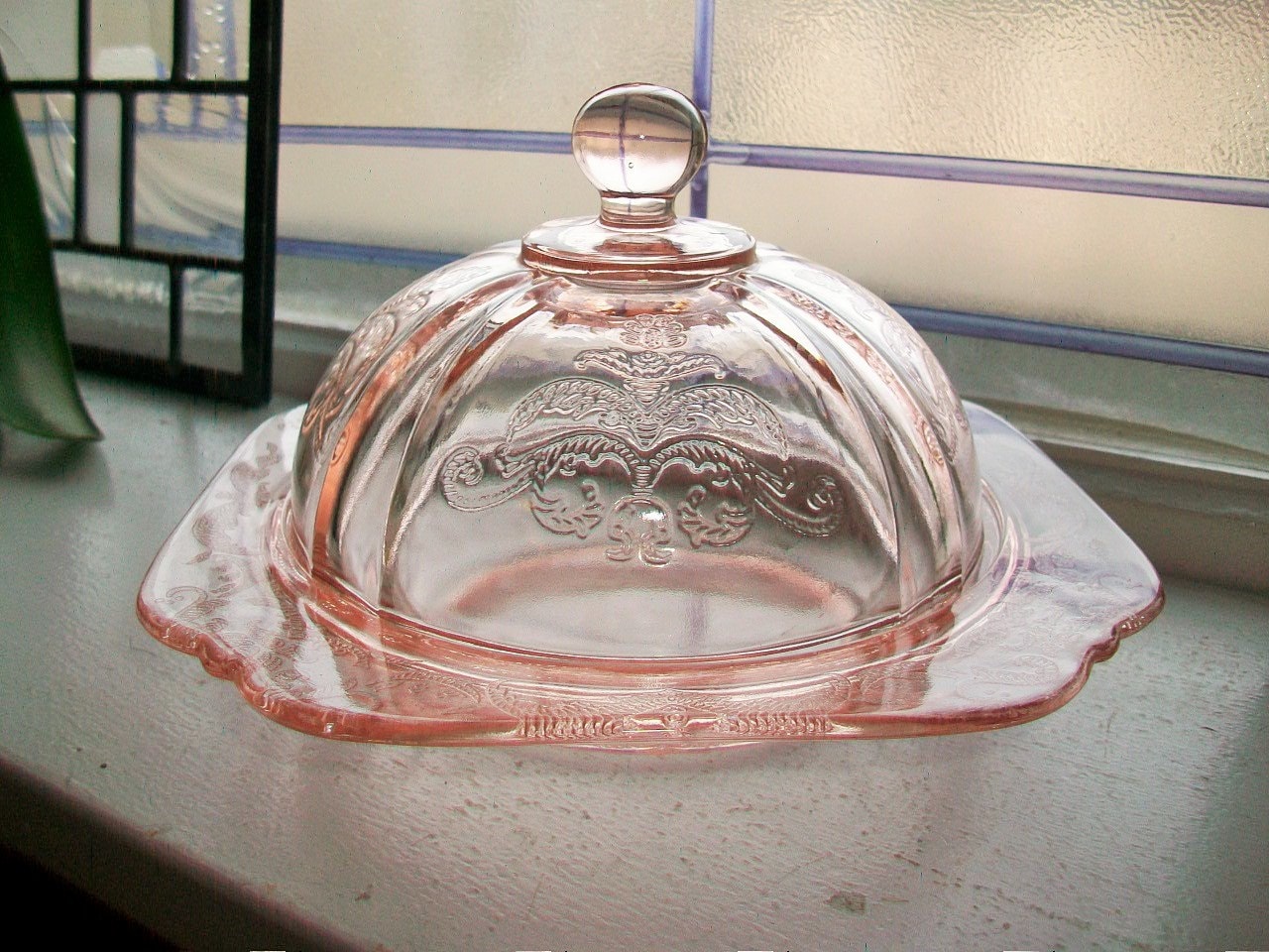 Madrid Butter Dish Pink Depression Glass Recollections