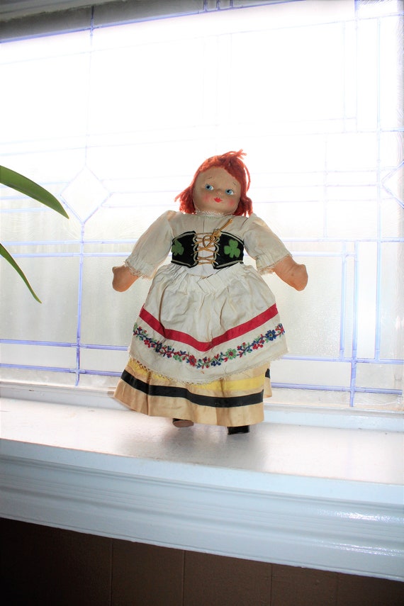 Dolls Toys & Games Vintage Irish Lass Cloth Doll Dolls & Action Figures ...