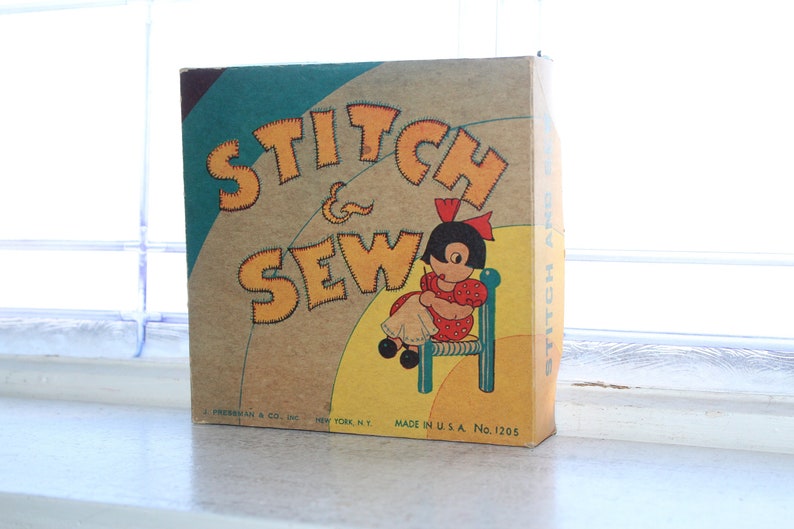 Vintage 1940s Stitch & Sew Game by J Pressman - Etsy