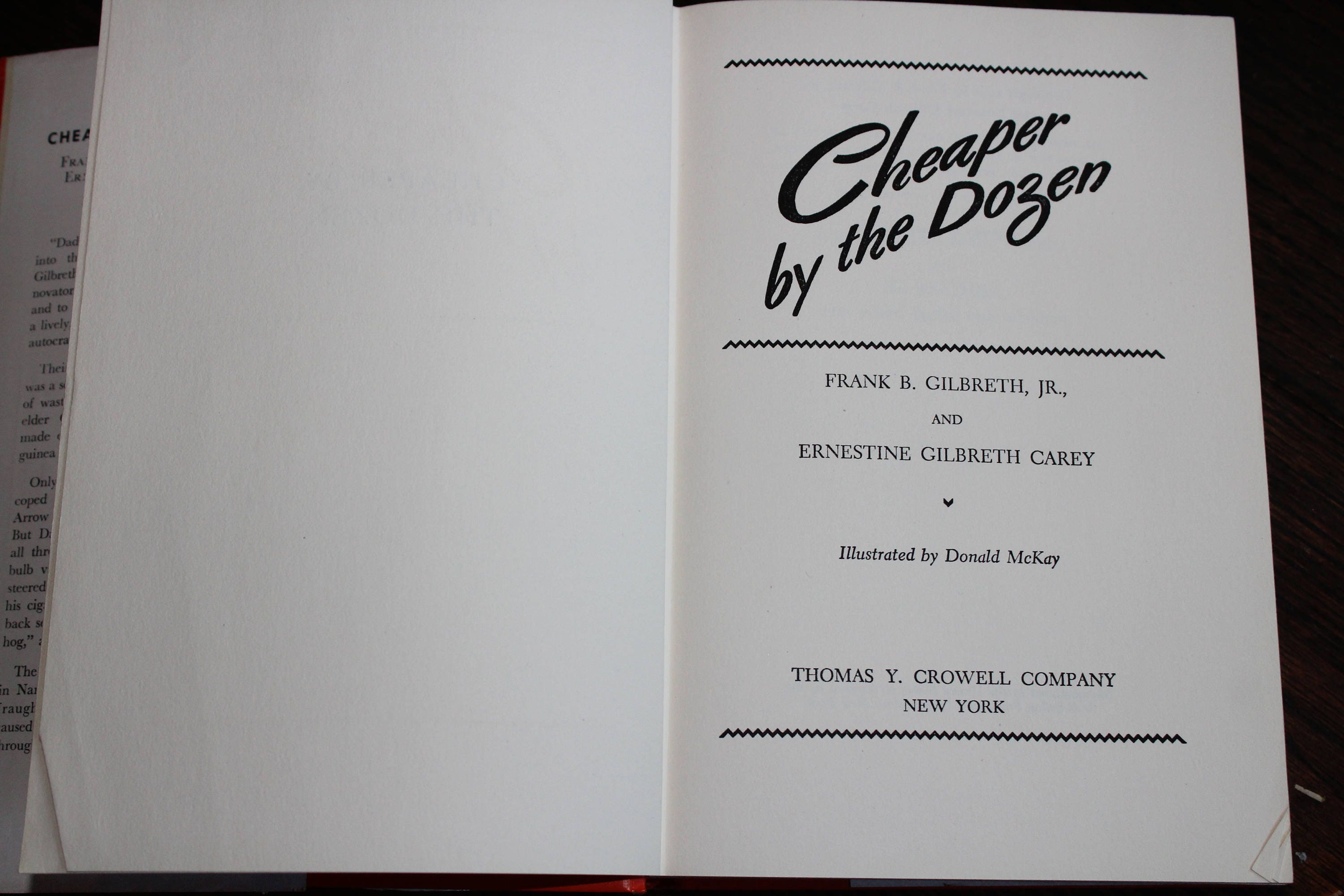 Cheaper By The Dozen Vintage 1949 Book