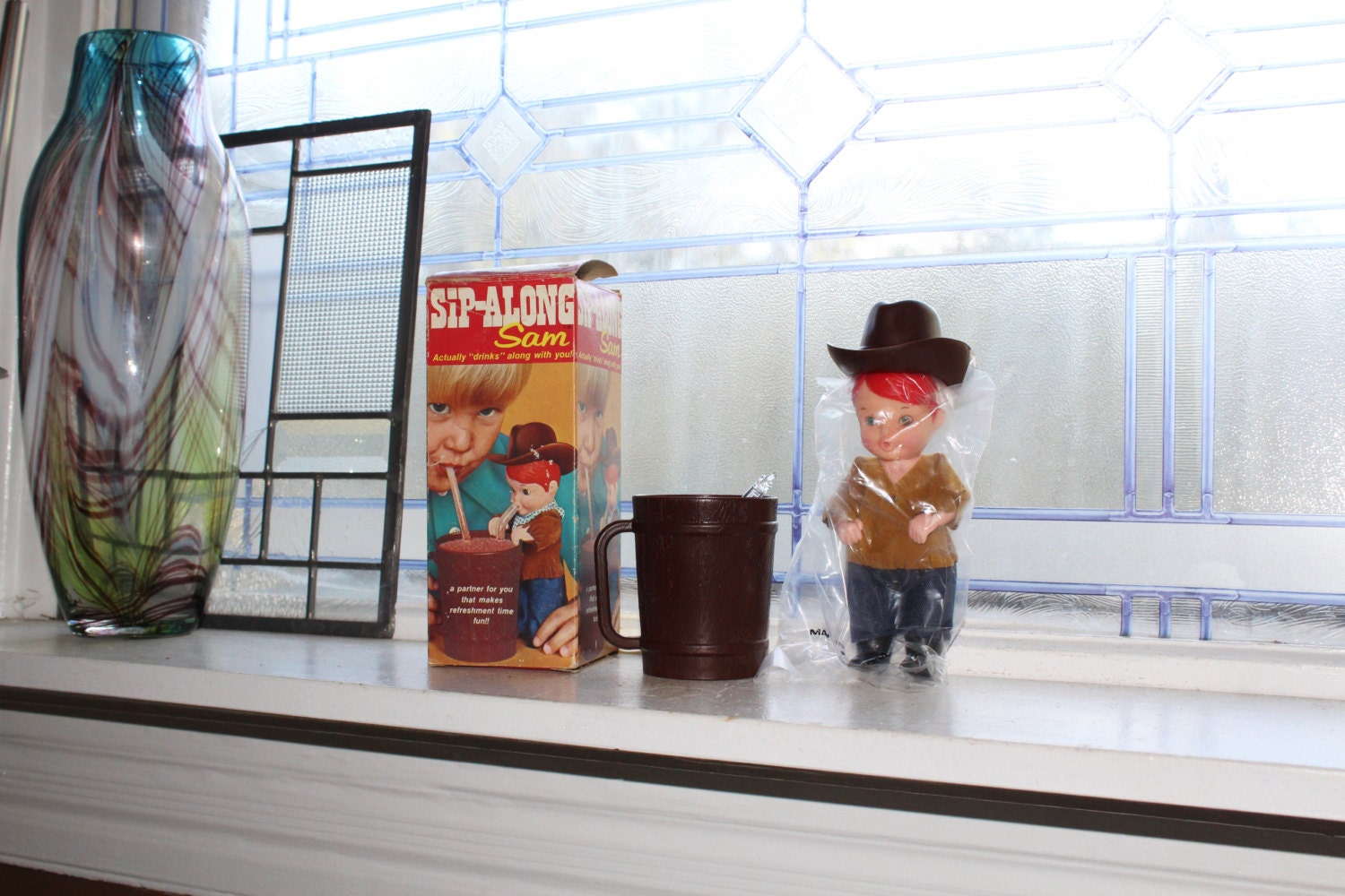 Sip-Along Sam Child's Drinking Toy Vintage 1970s Original Box Unused No ...