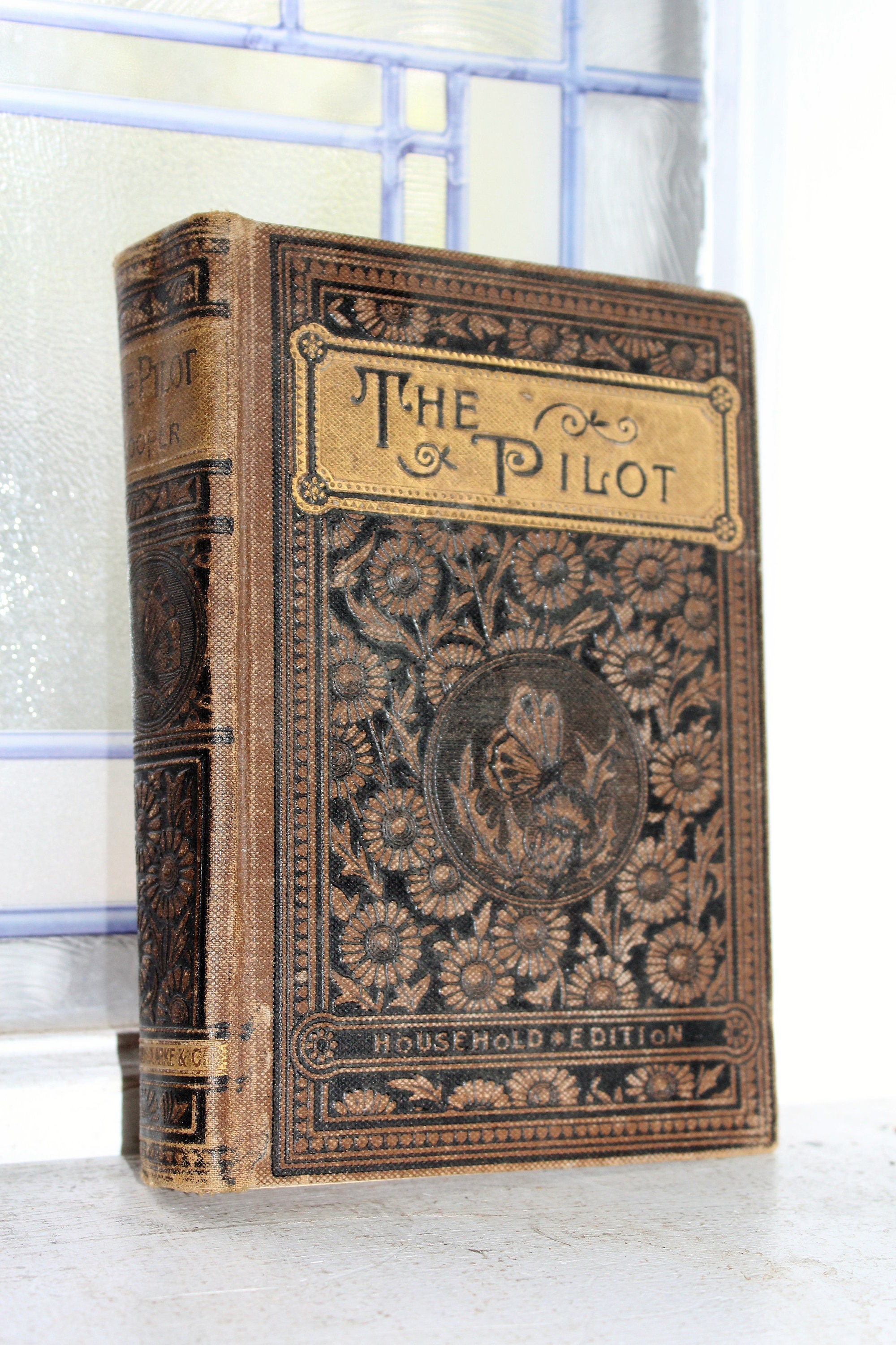 Antique 1800s Book The Pilot by J Fenimore Cooper
