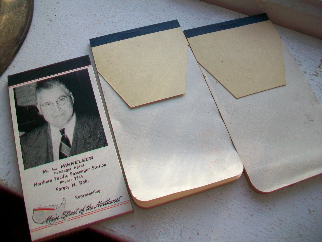 3 Vintage Northern Pacific Railway Notepads 1946 Yellowstone Park Line