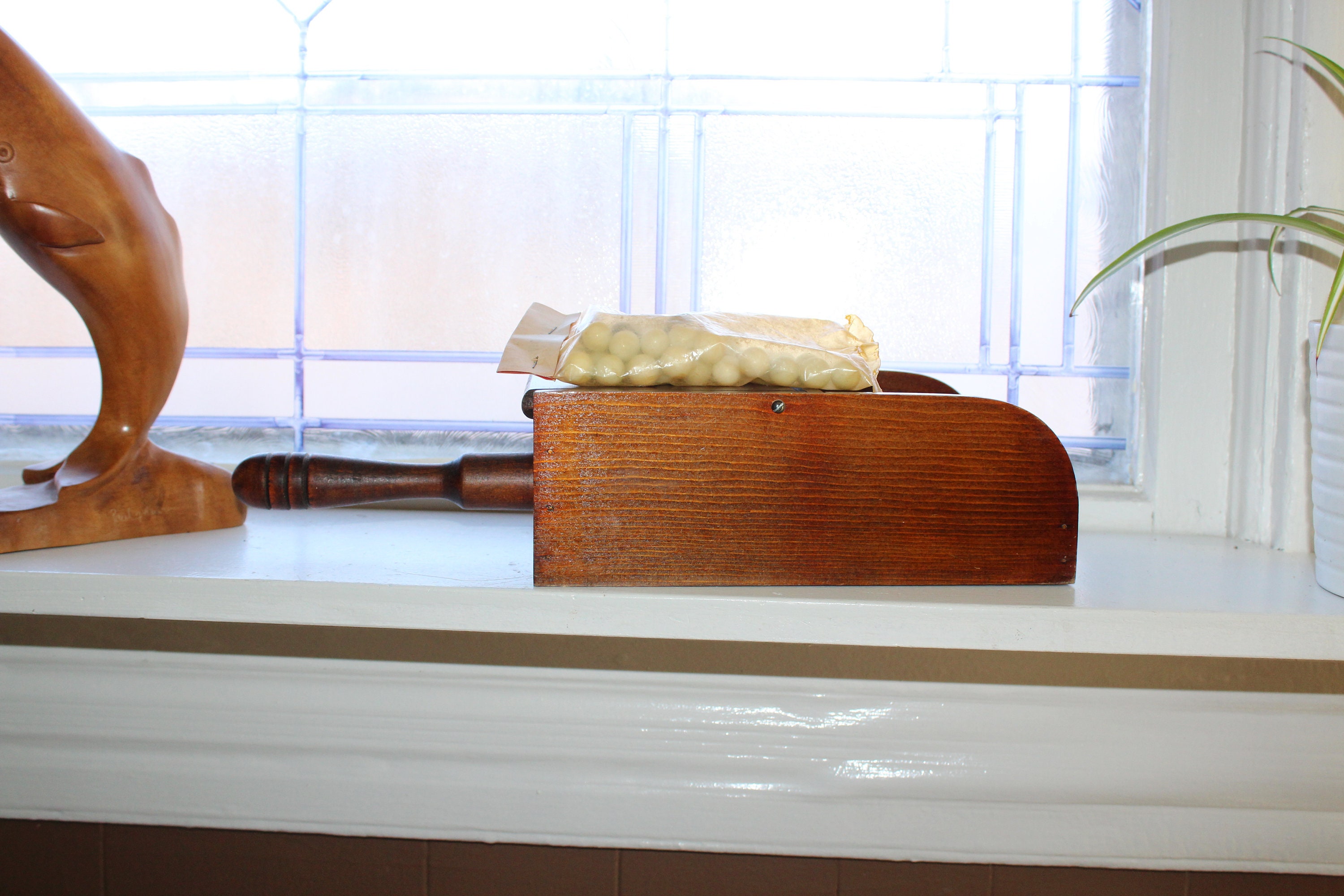 Antique Masonic Voting Box with Marbles