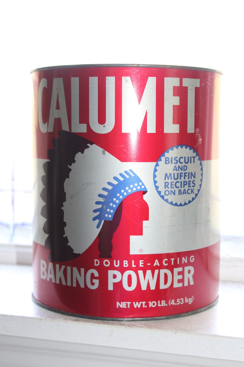 Large Vintage Calumet Baking Powder Tin 10 Lb Size - Etsy