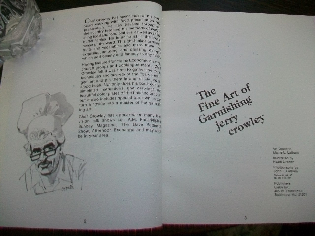 The Fine Art Of Garnishing Jerry Crowley 1982 Cookbook