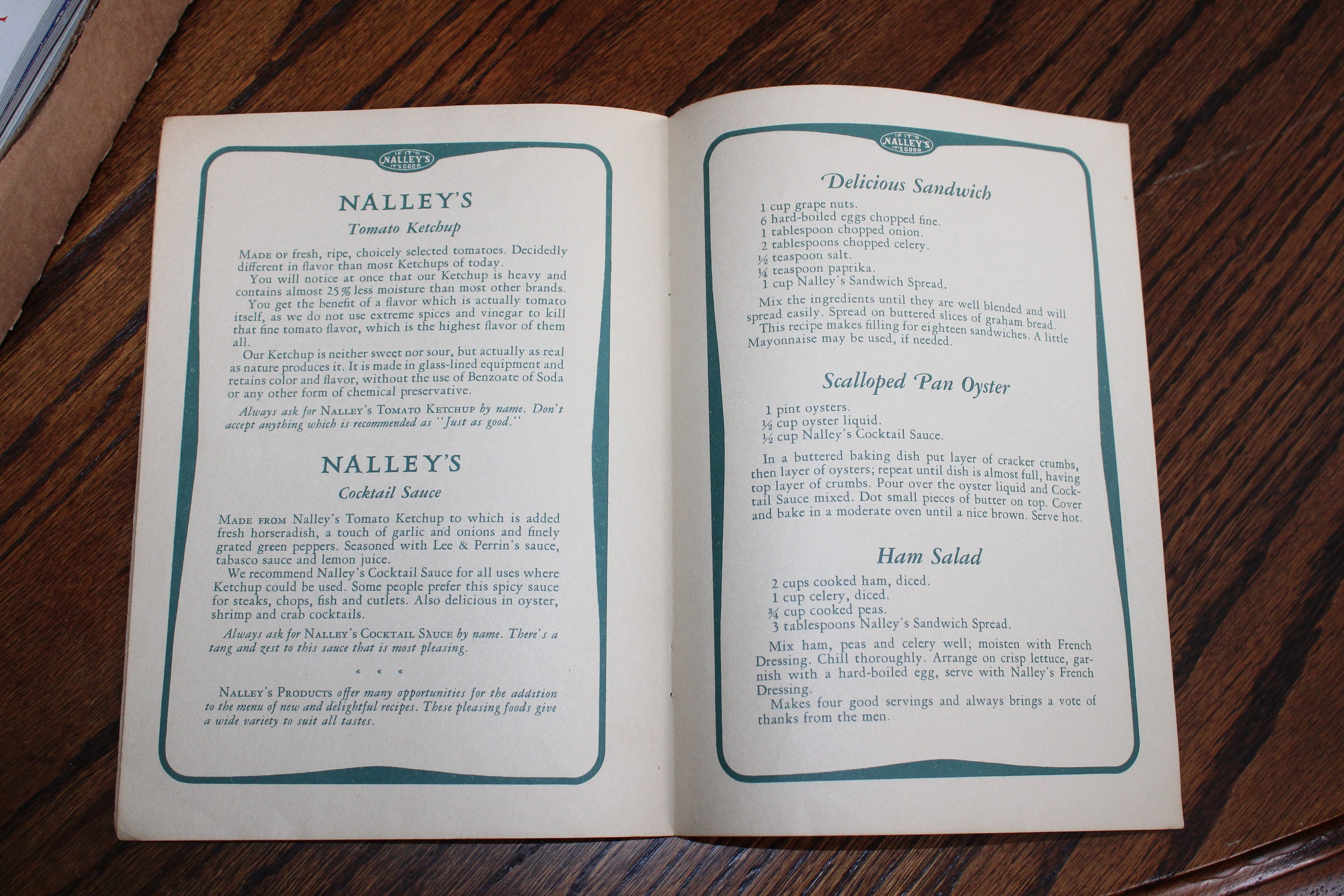 1930s Cookbook Makeing Good Foods Better Nalley's