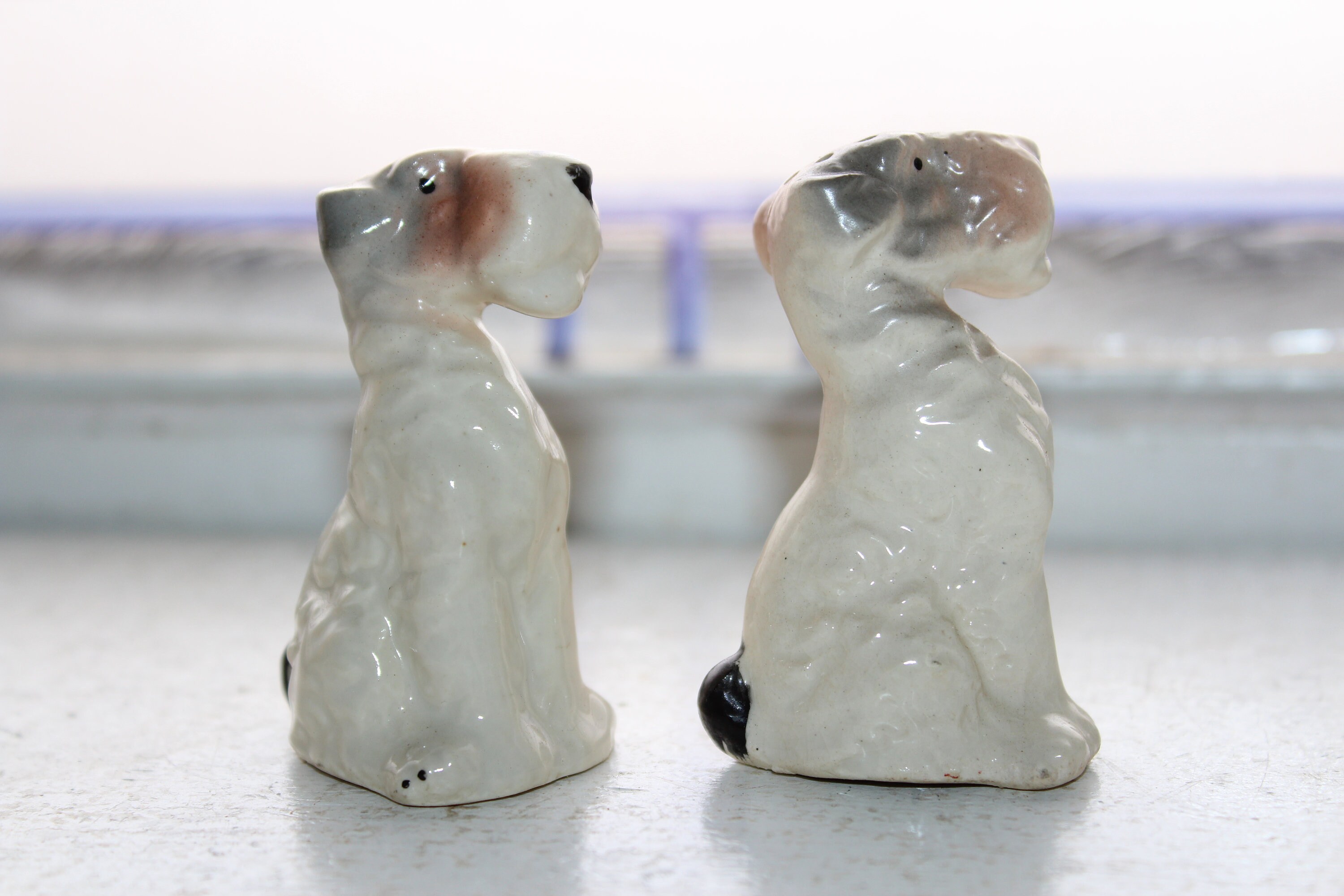 Vintage Dogs Salt and Pepper Shakers 1960s Kitsch