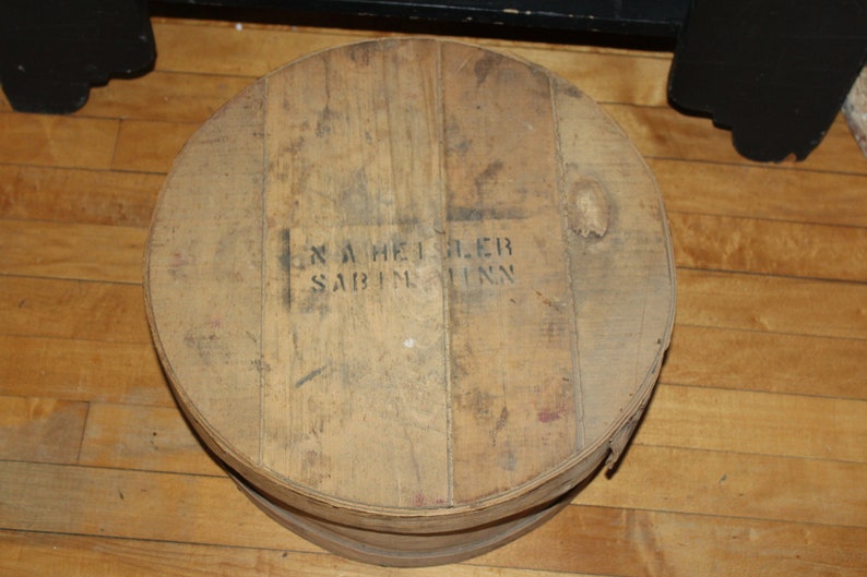 Antique Wood Cheese Box Large Round Storage W/ Lid - Etsy