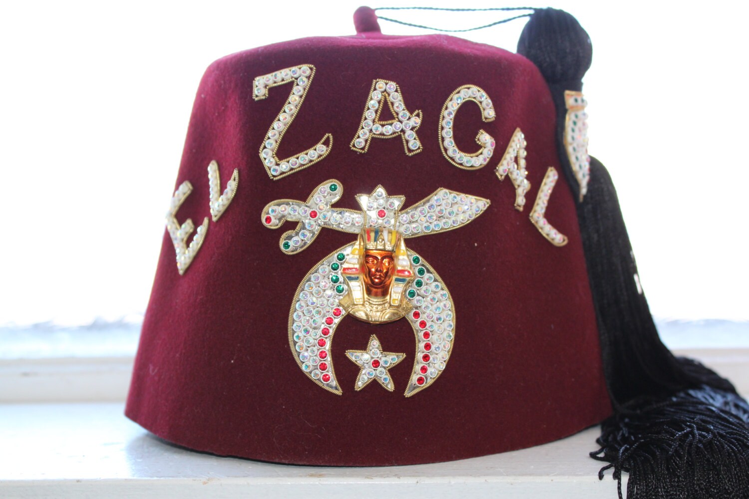 Vintage El Zagal Masonic Fez Hat