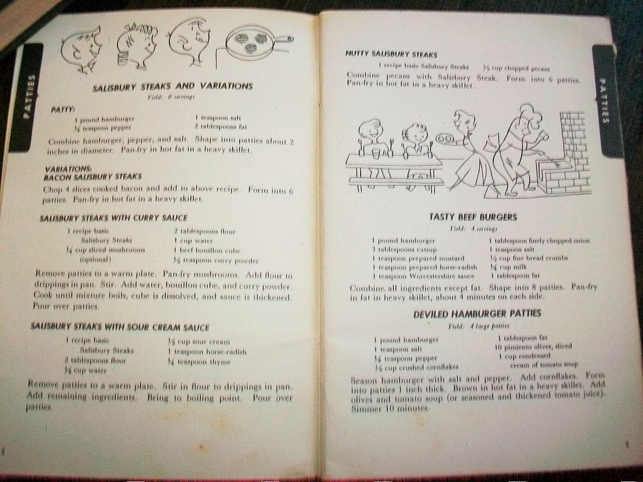 Our Best Hamburger Recipes 1940s Vintage Cookbook Swift and Company
