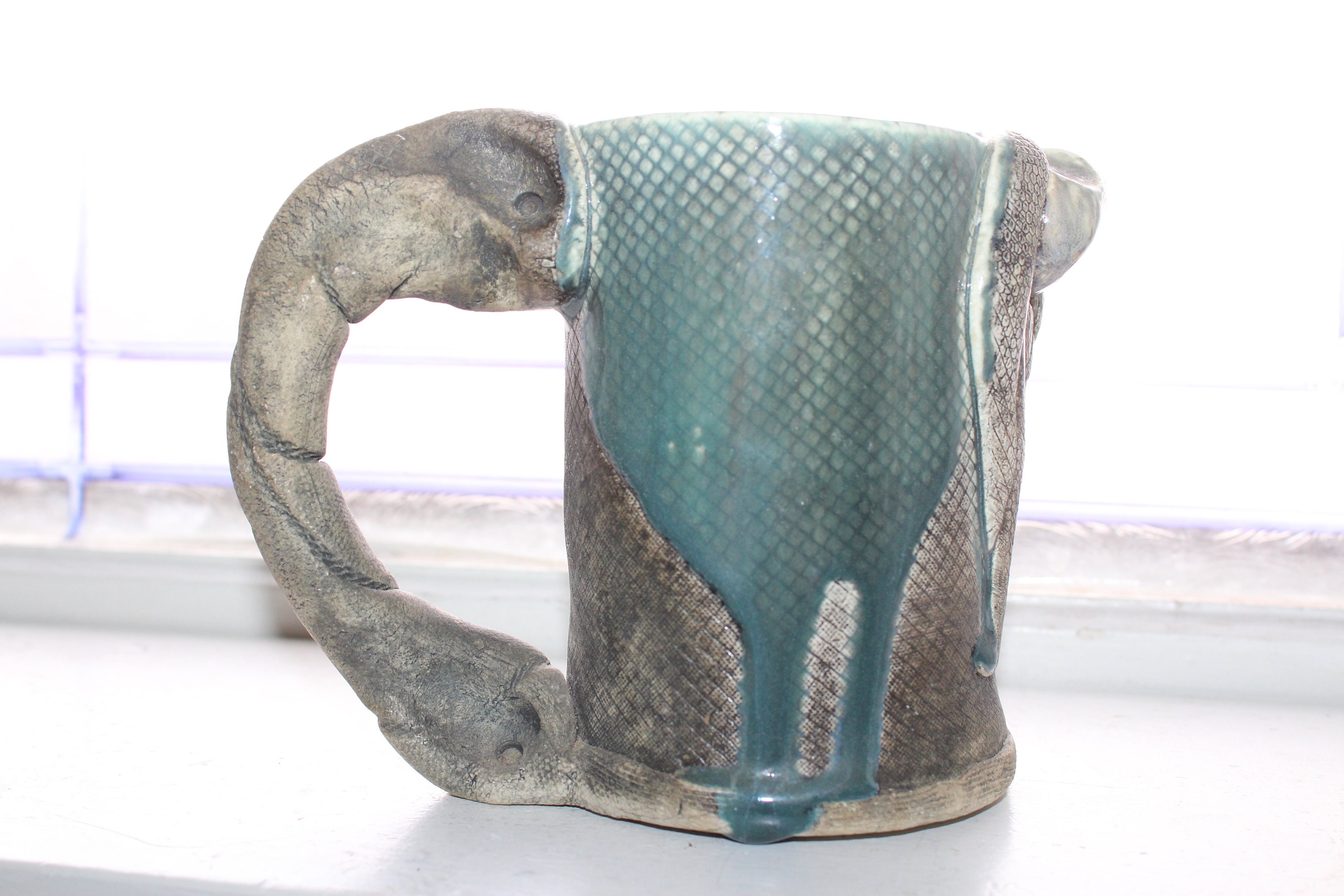 Richard Marshall Pottery Coffee Mug Gothic Woo Creature North Carolina