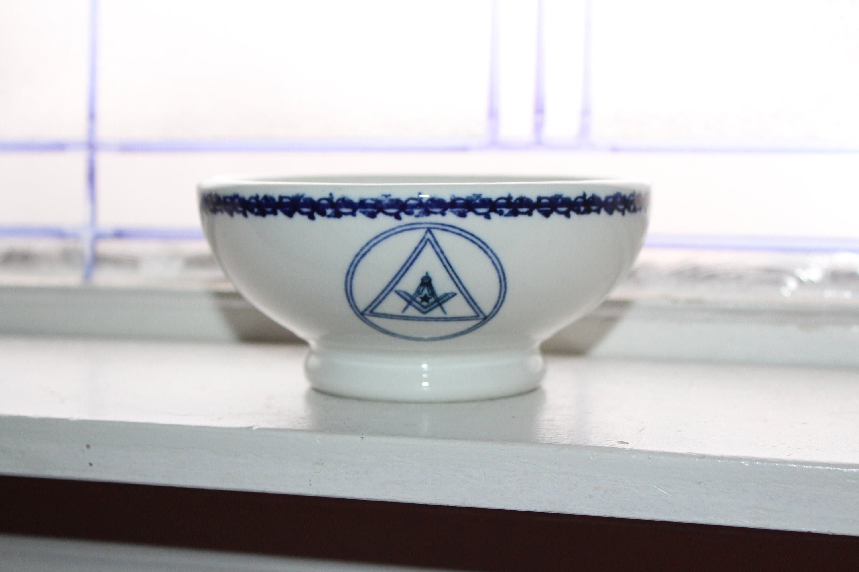 Antique Masonic Lodge Bowl Fraternal Order Dinnerware K T & K