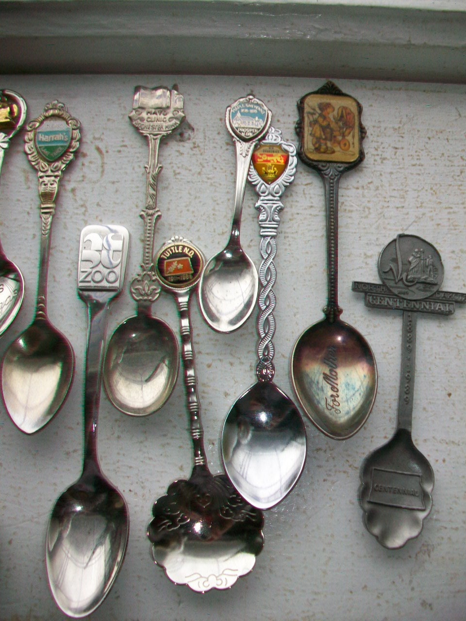 23 Vintage Collectible Spoons Various Cities