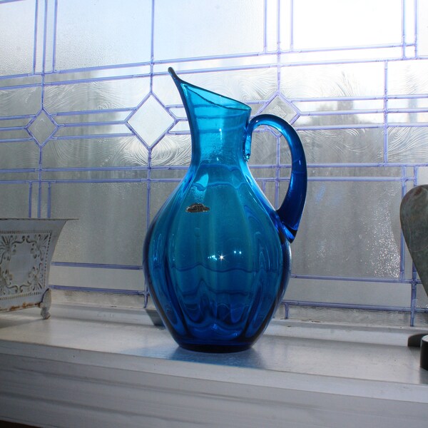 Blenko Pitcher - Etsy