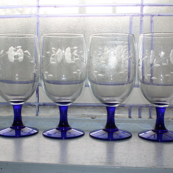 Cobalt Blue Goblets - Etsy