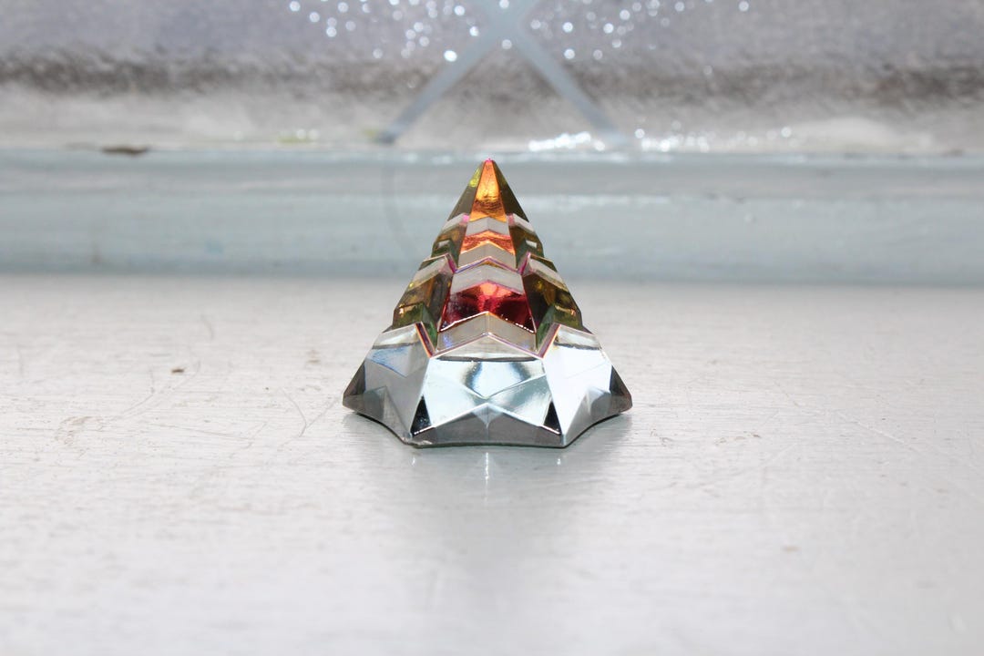 Vintage Iris Arc Crystal Rainbow Pyramid Figurine - Etsy