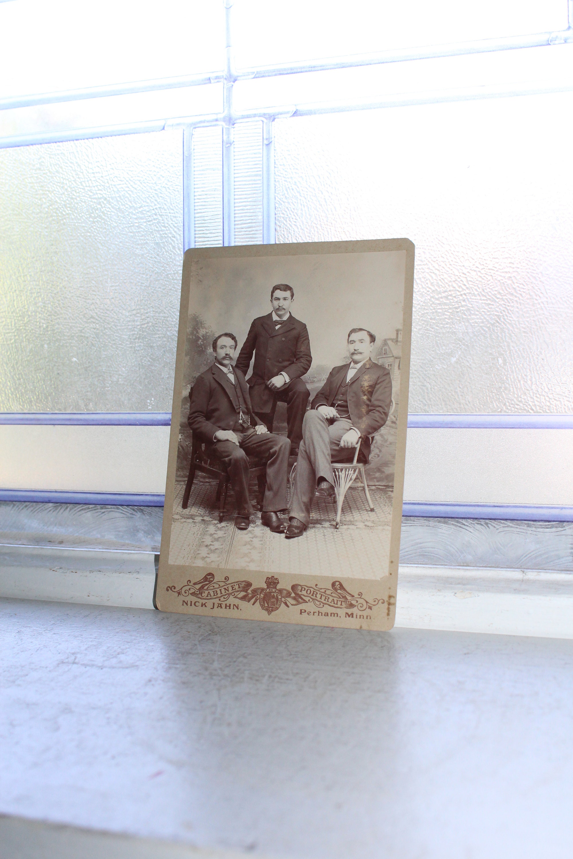 Antique Photograph Cabinet Card 1800s Victorian Brothers