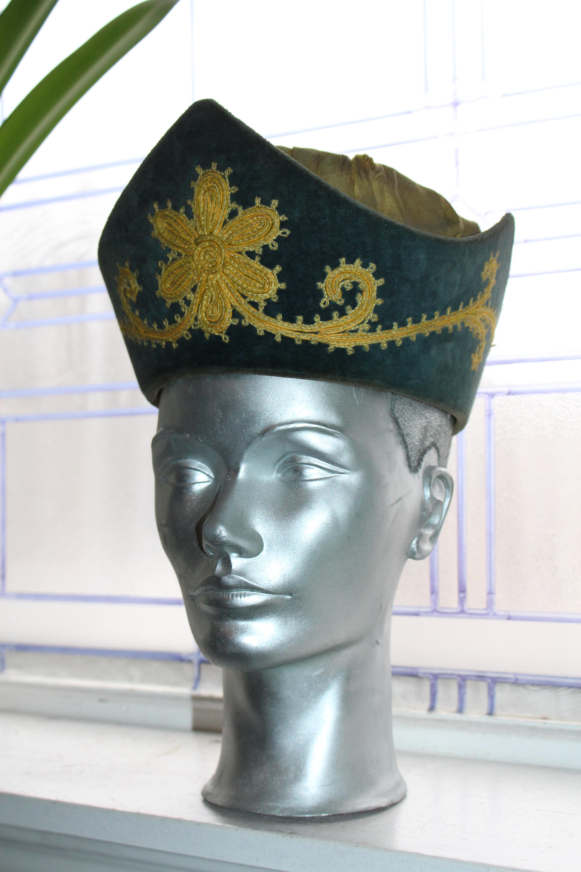 Antique Odd Fellows Hat Masonic Halloween Rennaissance Costume Wizard