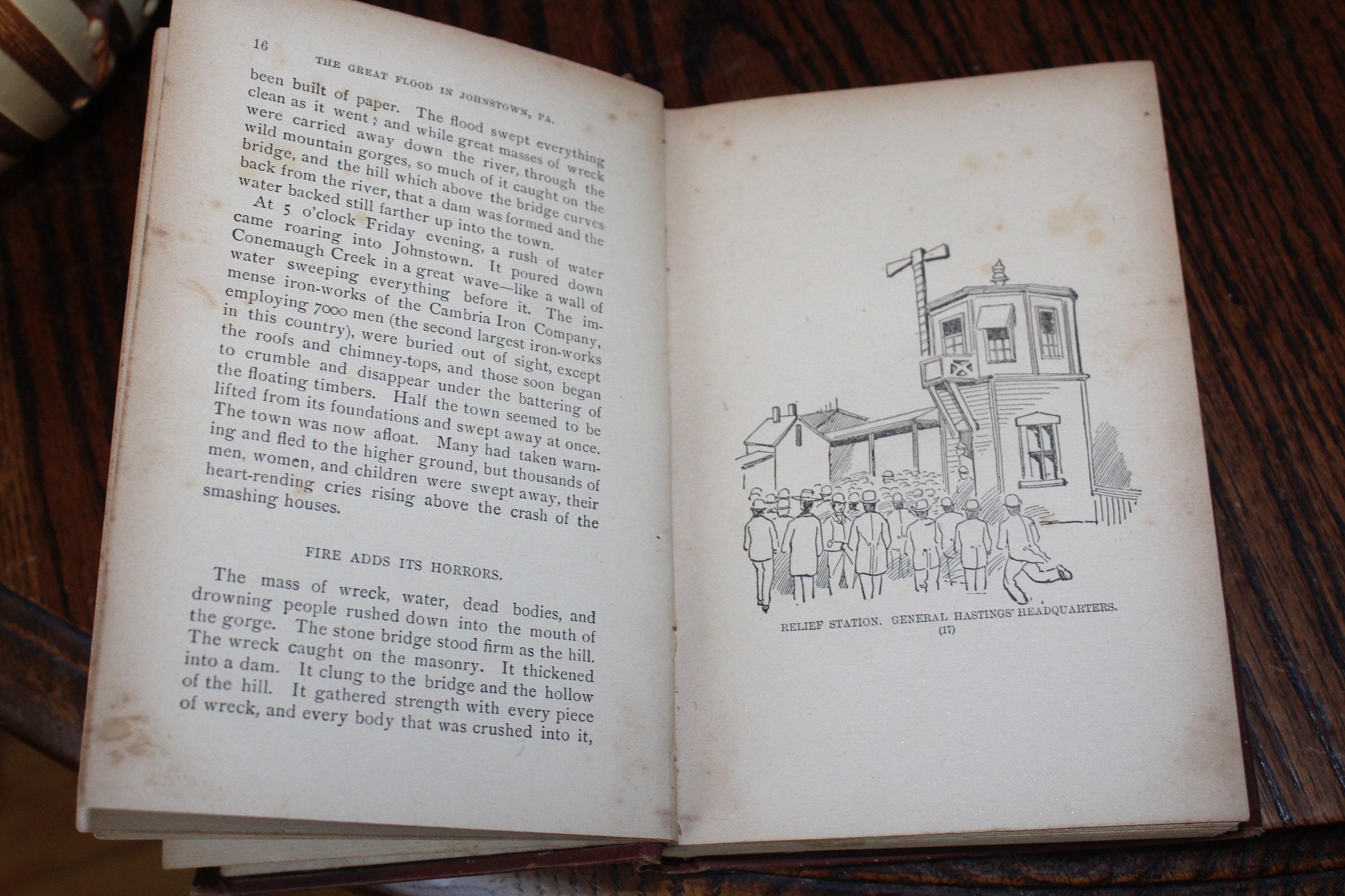 Antique 1889 Book History of the Great Flood in Johnstown Pa Ogilvie