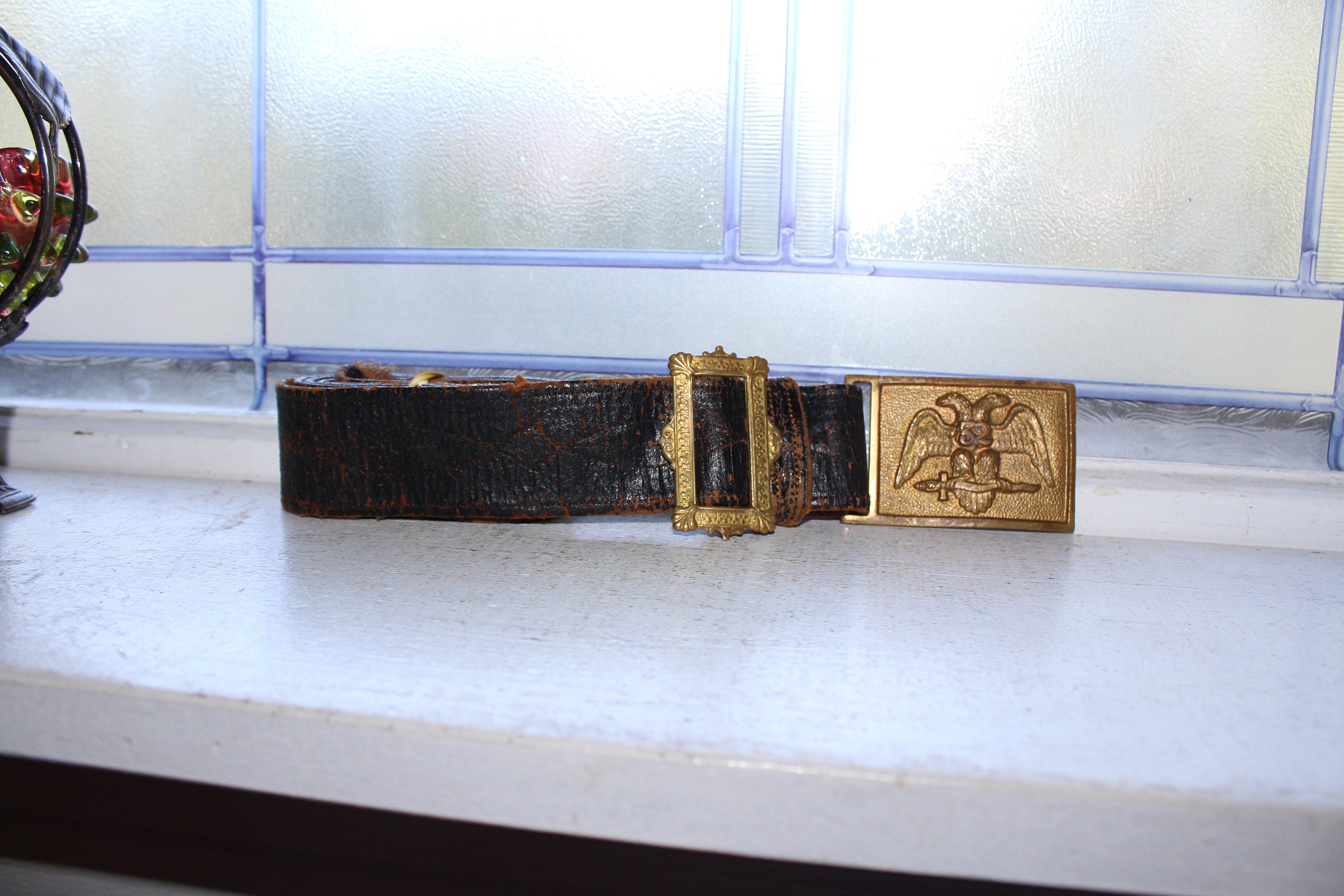 Antique Masonic Belt 32nd Level Mason Fraternal