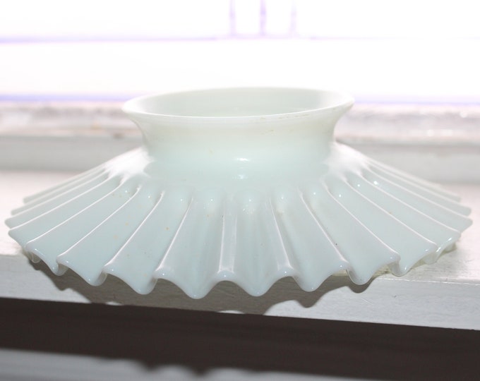 Antique Fluted Milk Glass Reflector Shade for Oil Lamp - Etsy
